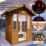 HOSAUNA Outdoor Sauna Far Infrared Saunas App Control Red Cedar and Hemlock 1800W Low-EMF for ...